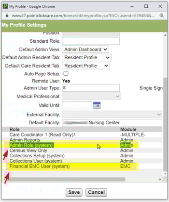 Connect PointClickCare.com (PCC) to ARP